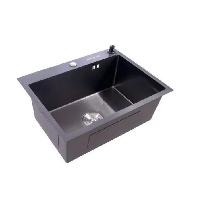 Cuba Pia Inox Cozinha Gourmet Preta Com Acessórios 60x45 Brinovar